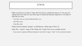 Introduction - Using Stata | PPTX