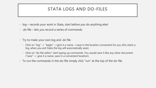 Introduction - Using Stata | PPTX