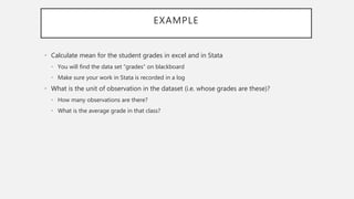 Introduction - Using Stata | PPTX