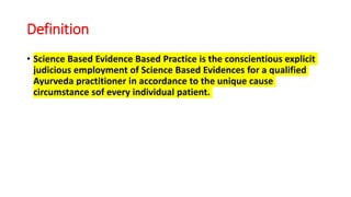 WHY EVIDENCE BASED AYURVEDA DIFFER FROM EVIDENCE BASED WESTERN MEDICINE ...