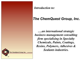 Introduction to ChemQuest | PDF | Management Consulting Industry ...