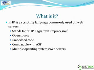 Introduction to php | PPTX