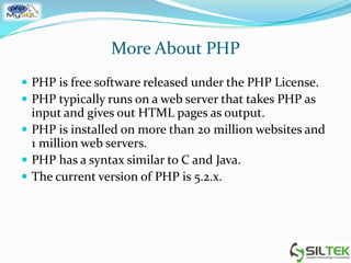 Introduction to php | PPTX