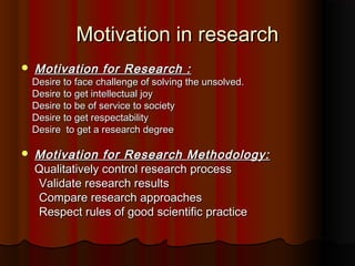 Introduction to research methodology | PPT