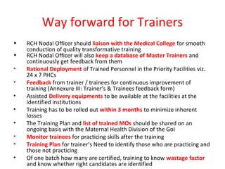 Introduction to training guidelines, session plans & role of trainers ...