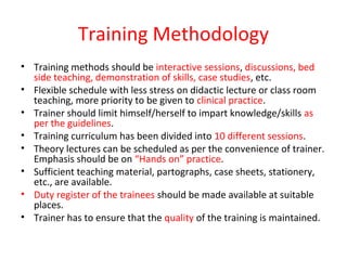 Introduction to training guidelines, session plans & role of trainers ...