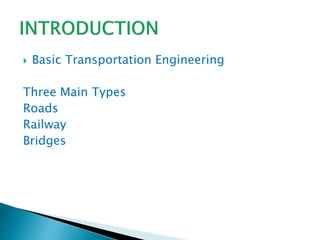 Introduction of road | PPTX