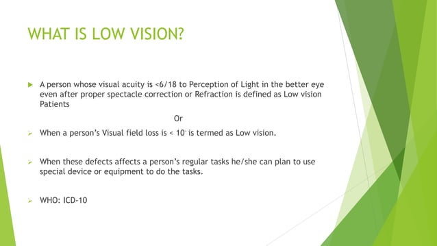 Introduction to Low Vision | PPT | Free Download