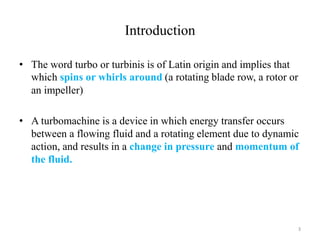 Introduction to turbomachinery | PPTX