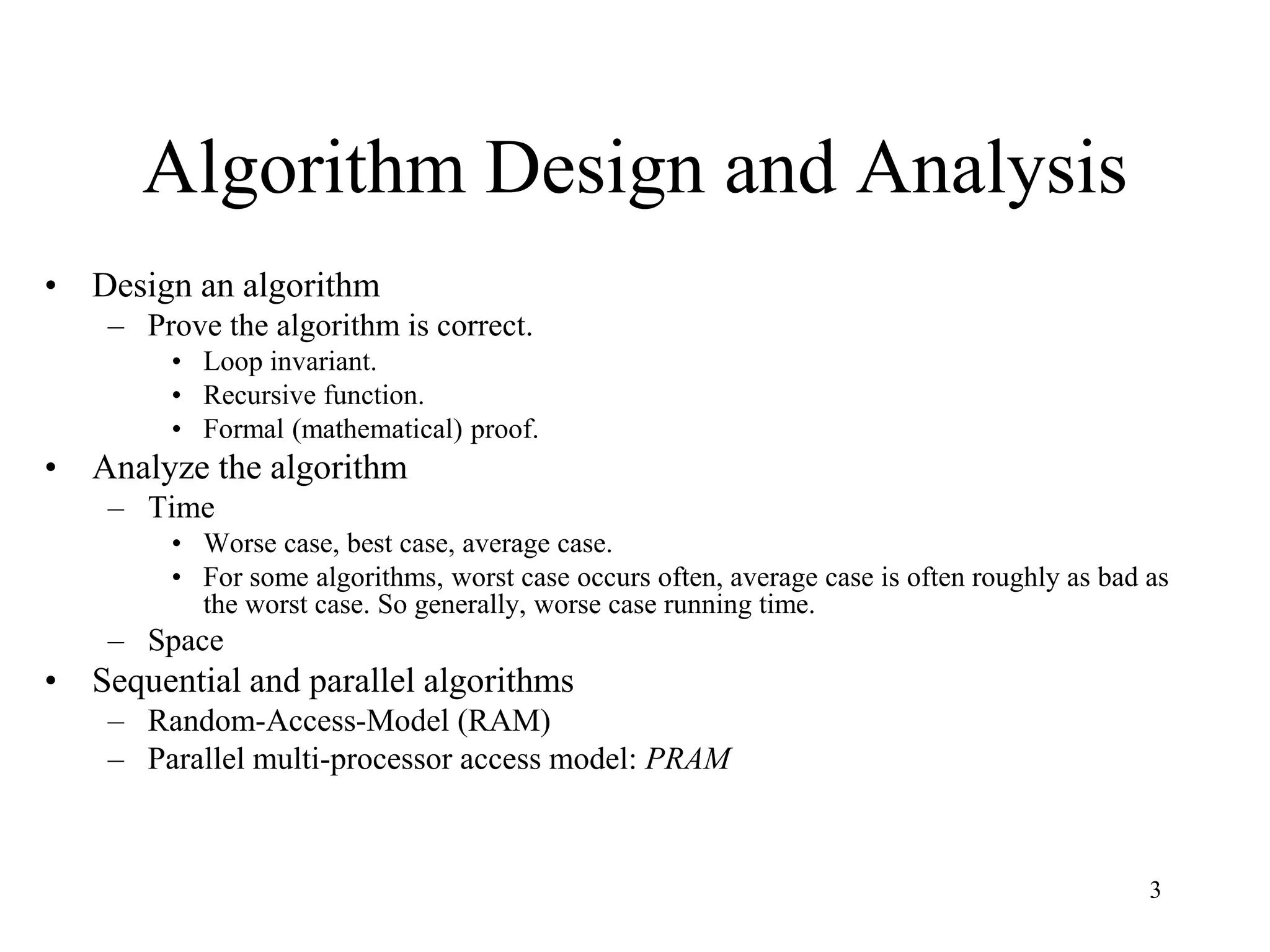 Algorithm Design and Analysis | PPT