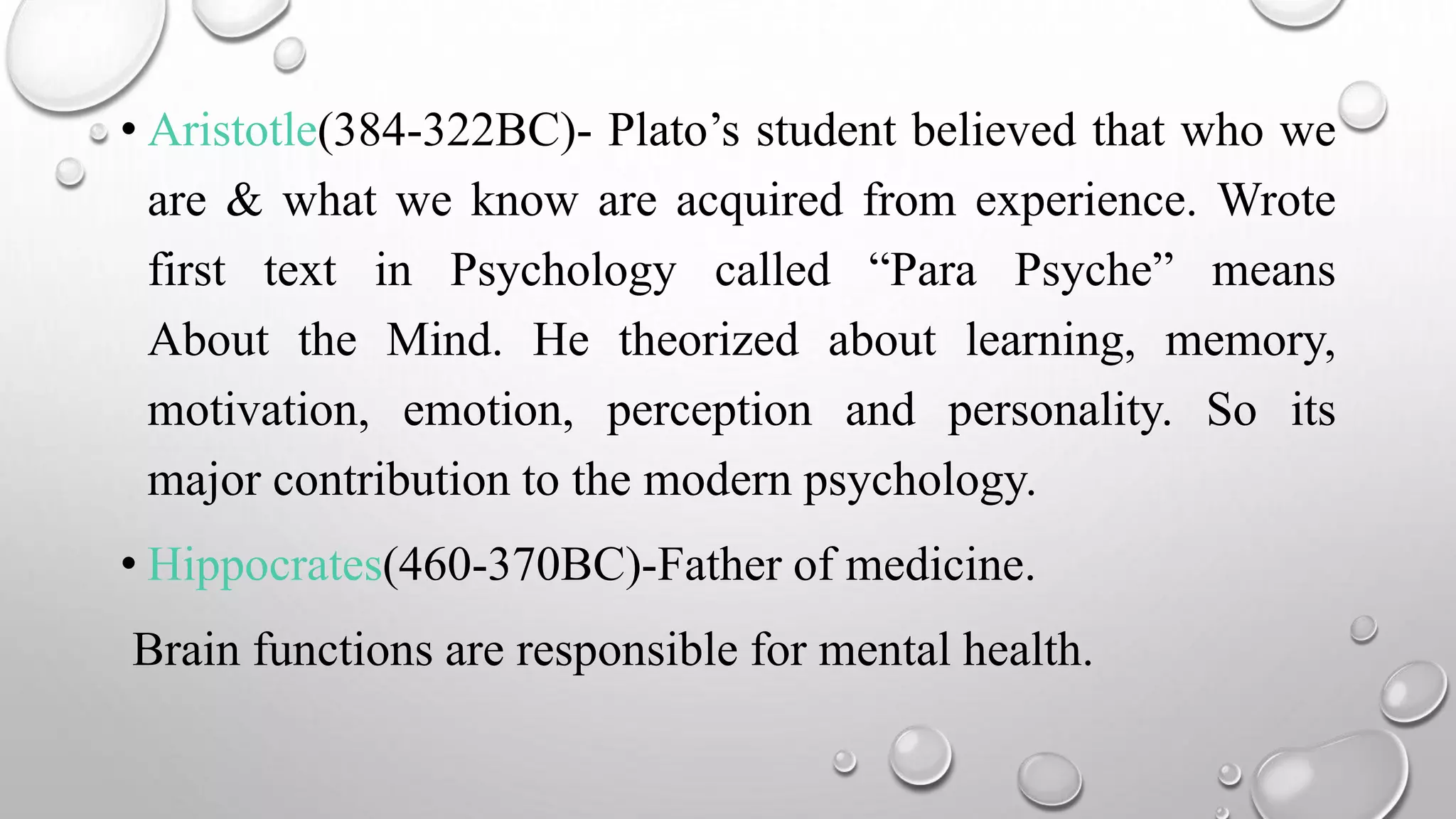 Introduction to Psychology(History) | PPTX | Science