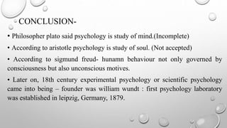 Introduction to Psychology(History) | PPTX | Science