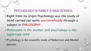 Introduction to Psychology(History) | PPTX | Science