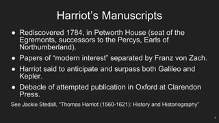 Introduction - Thomas Harriot Summer Series 2021 | PPT