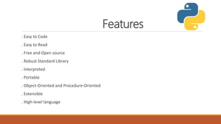 Introduction to python | PPTX