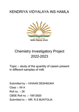 class 12 chemistry project | DOCX
