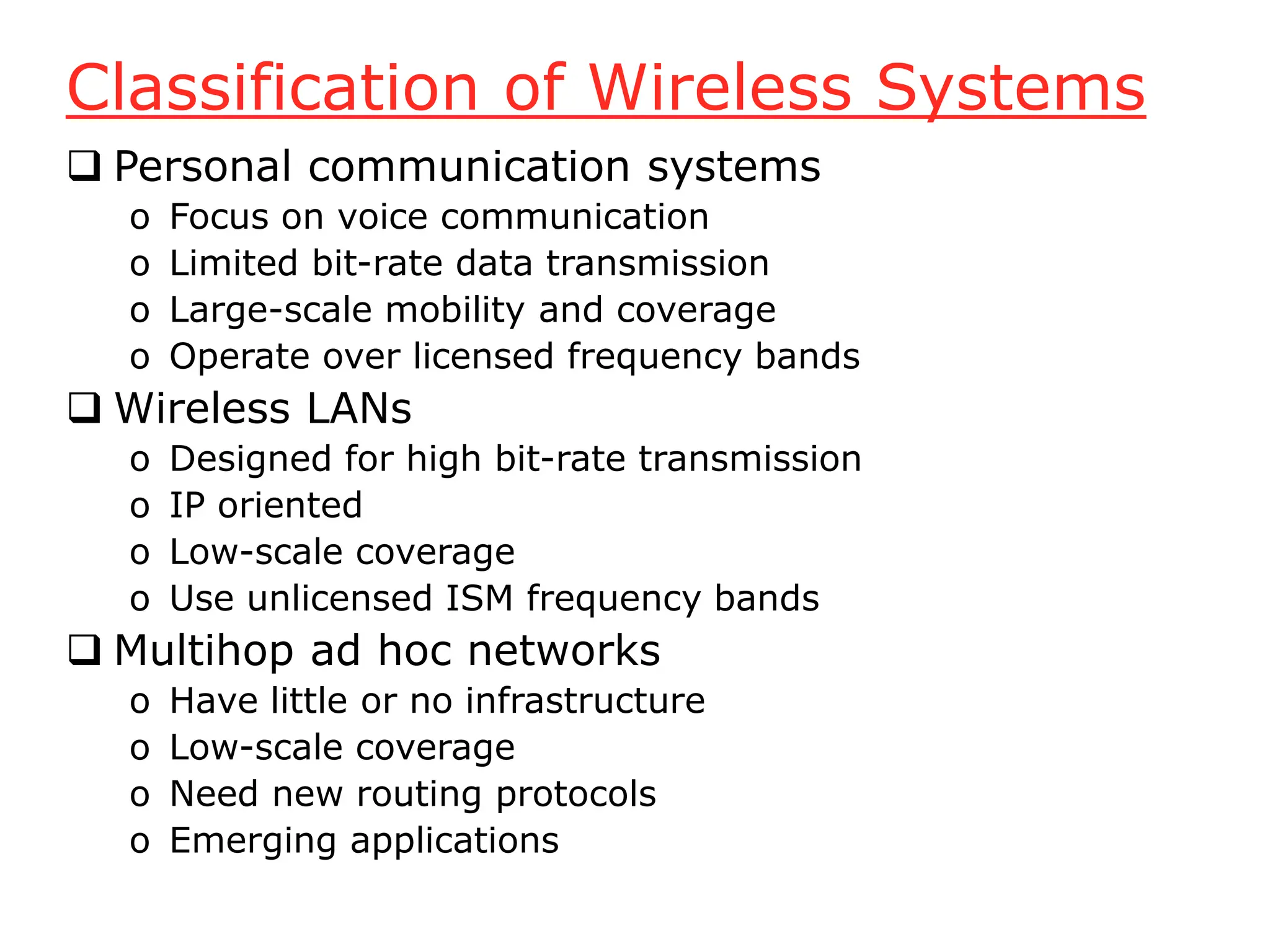 Wireless Networks : types, usage and evolution | PPT