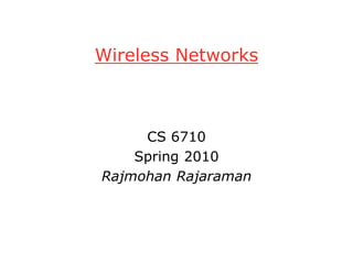 Wireless Networks : types, usage and evolution | PPT
