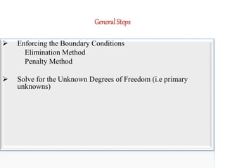 Introduction of finite element analysis1 | PPTX
