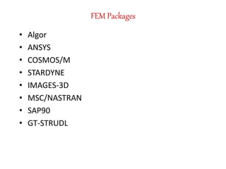 Introduction of finite element analysis1 | PPTX | Physics | Science