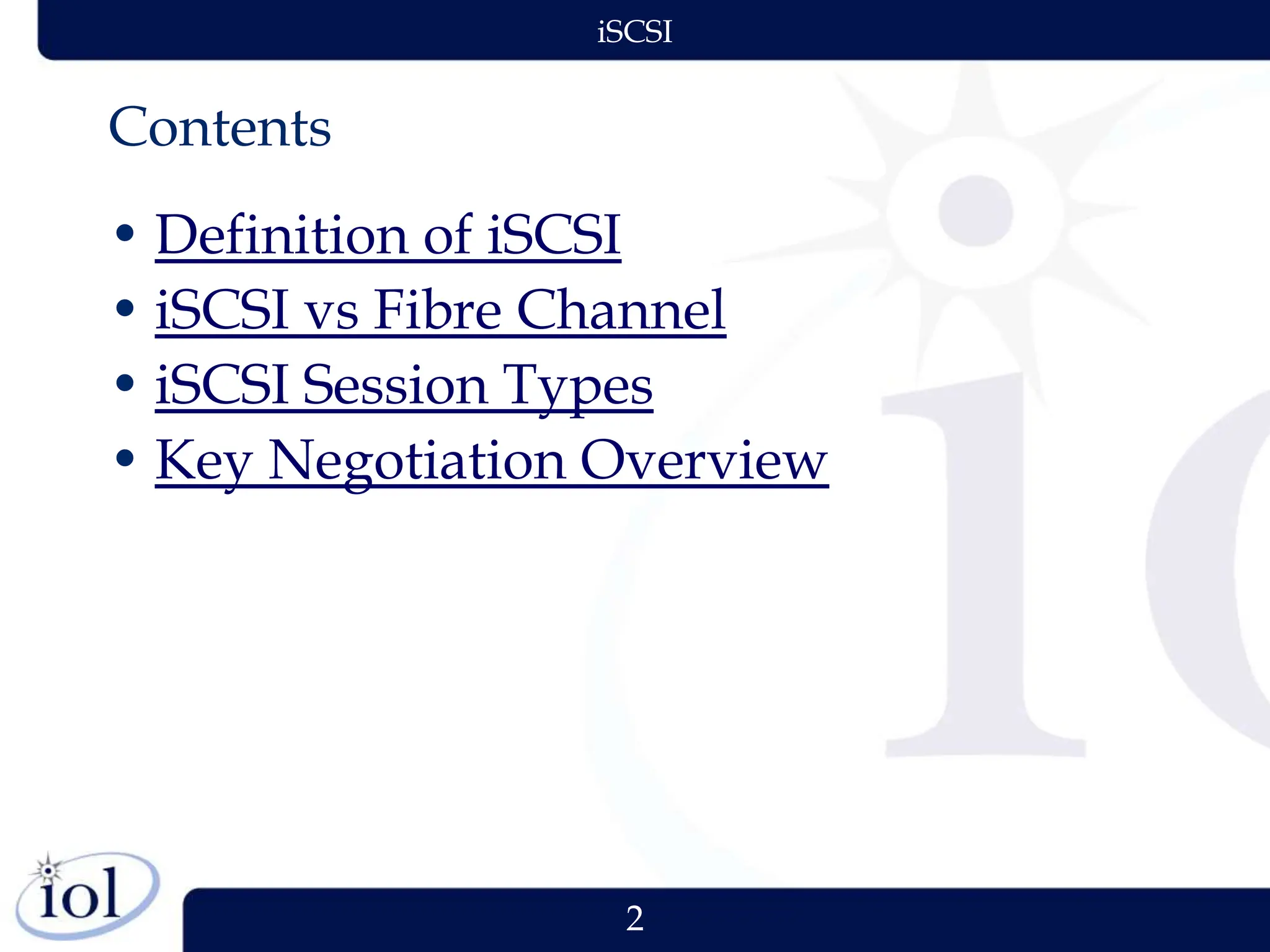 UNH InterOperability Lab - iSCSI Introduction | PPT