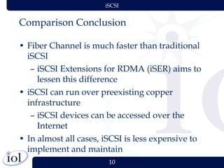 UNH InterOperability Lab - iSCSI Introduction | PPT