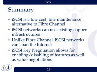UNH InterOperability Lab - iSCSI Introduction | PPT