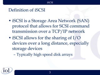 UNH InterOperability Lab - iSCSI Introduction | PPT