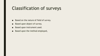 Introduction of Surveying and levelling. | PPTX