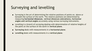 Introduction of Surveying and levelling. | PPTX