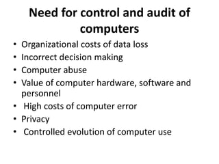 Information systems audit n control introduction.ppt
