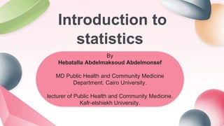 Biostatistics research type of statics and examples | PPT
