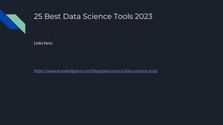 Introduction to Tools and Techniques in the Data Sceicne | PPT