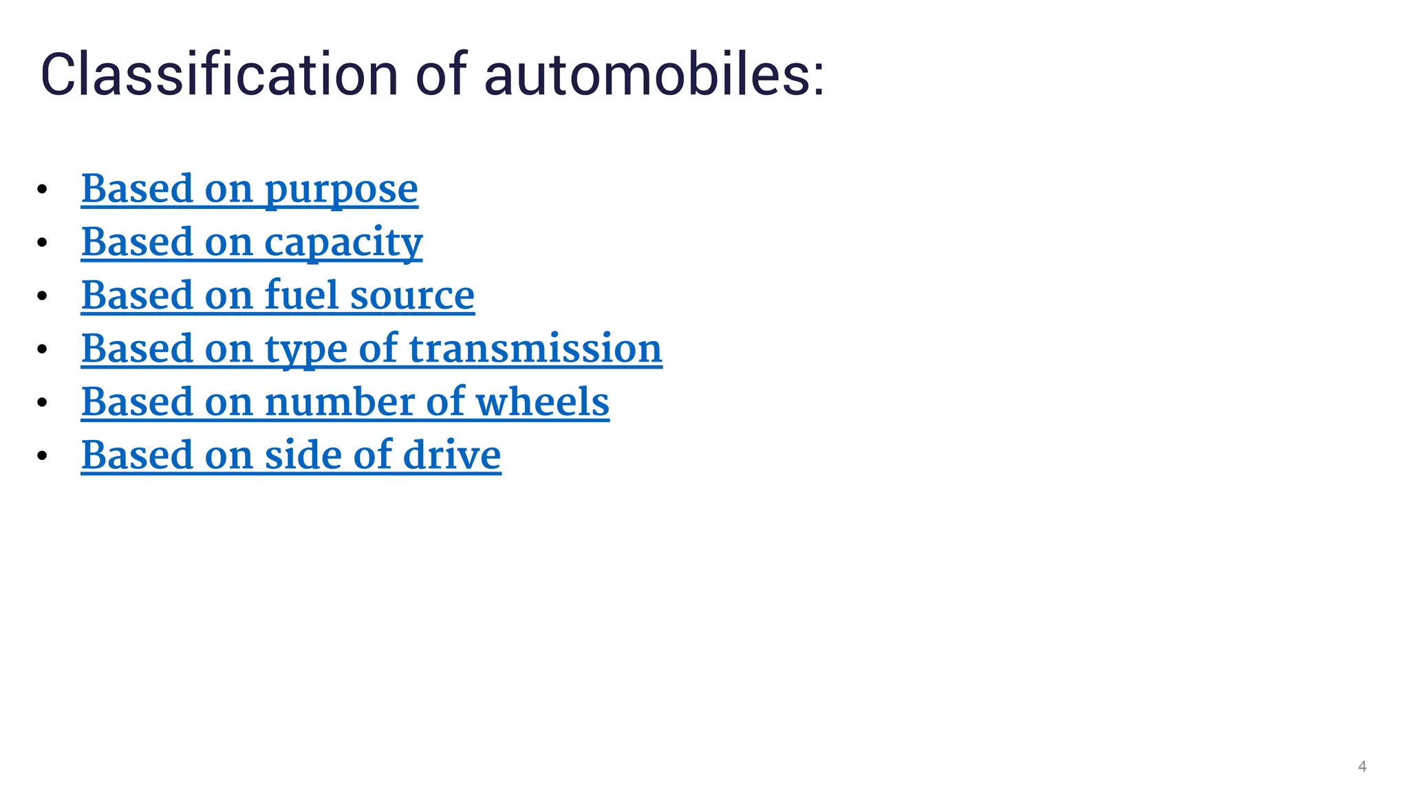 Automobile Engineering different types of vehicles Introduction | PPTX