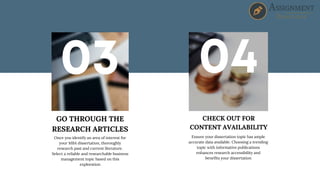 How To Choose Business Management Dissertation Topics | PPT