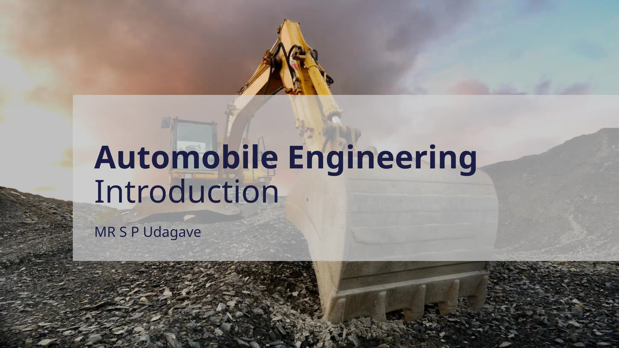 Automobile Engineering Introduction & types | PPT