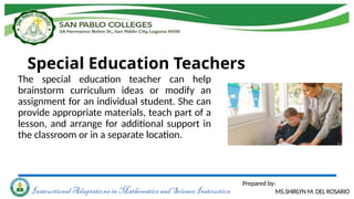 Introduction to Instructional Adaptation in Math and Science in ...