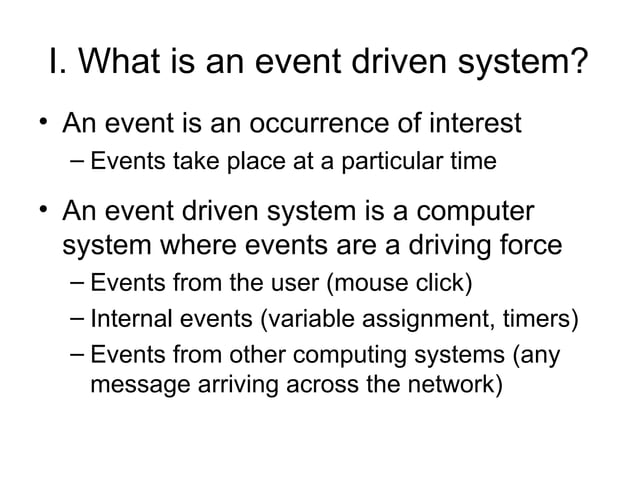 Introduction to event driven programming | PPT Introduction to event driven programming | PPT