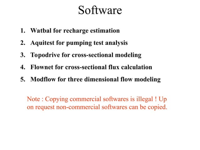 Introduction to the groundwater hydrology | PPT