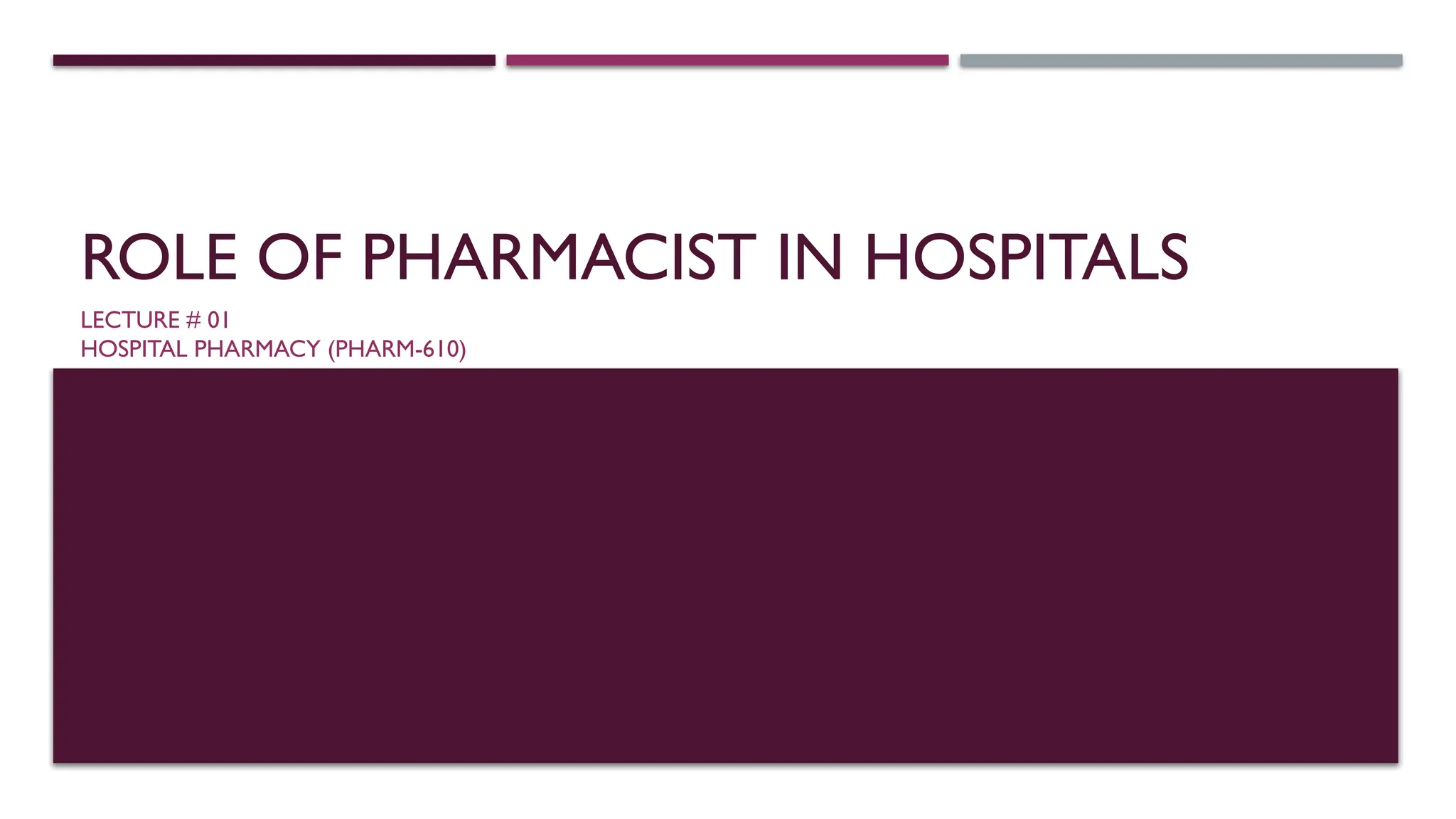 Introduction to Hospital Pharmacy .pptx