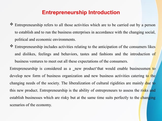 Introduction to entrepreneurship in Business .pptx