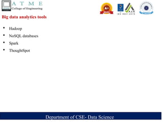 Introduction to Big data analytics subject | PPTX