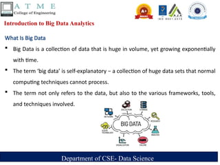Introduction to Big data analytics subject | PPTX