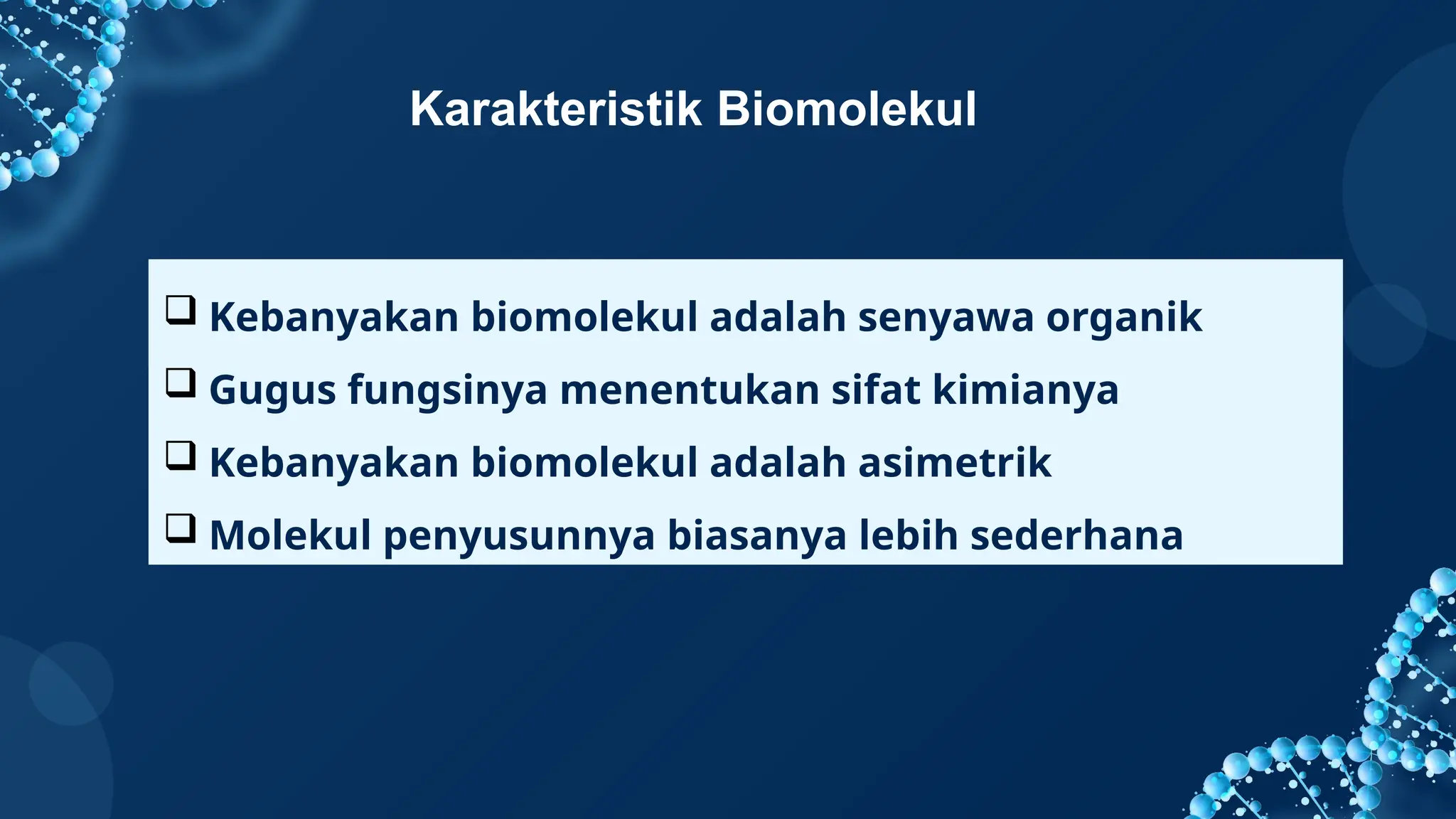Introduction bio makromolekul pendidikan | PPT