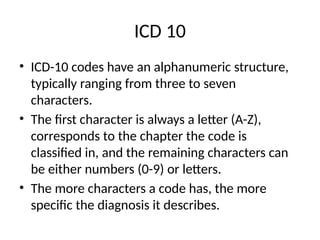 introduction to clinical coding in health information | PPTX