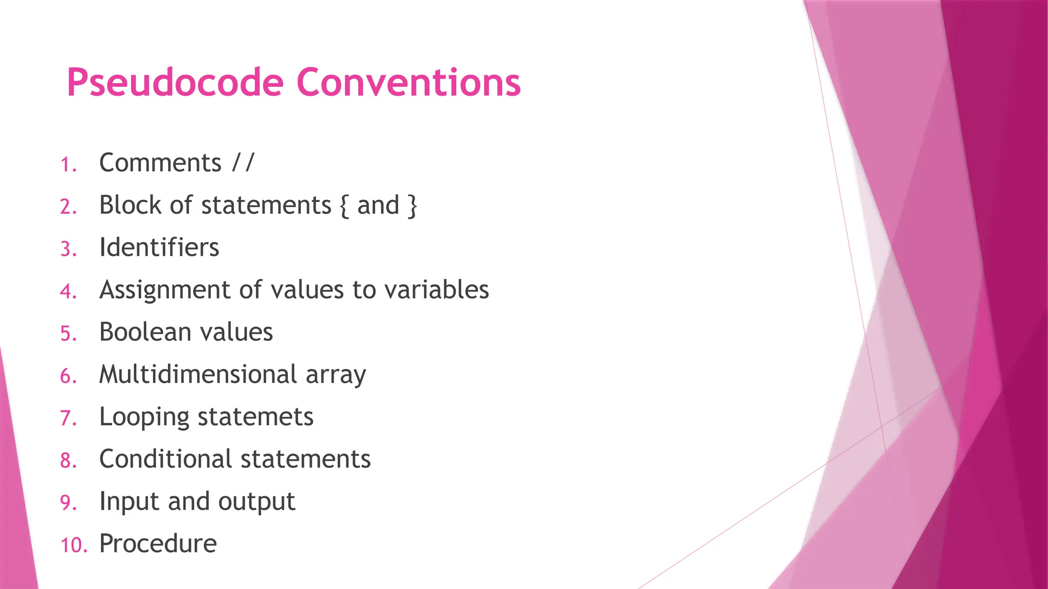 Introduction, characteristics, Pseudocode.pptx