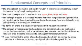 Introduction to mechanics ohjjjbjn gpptx | PPTX