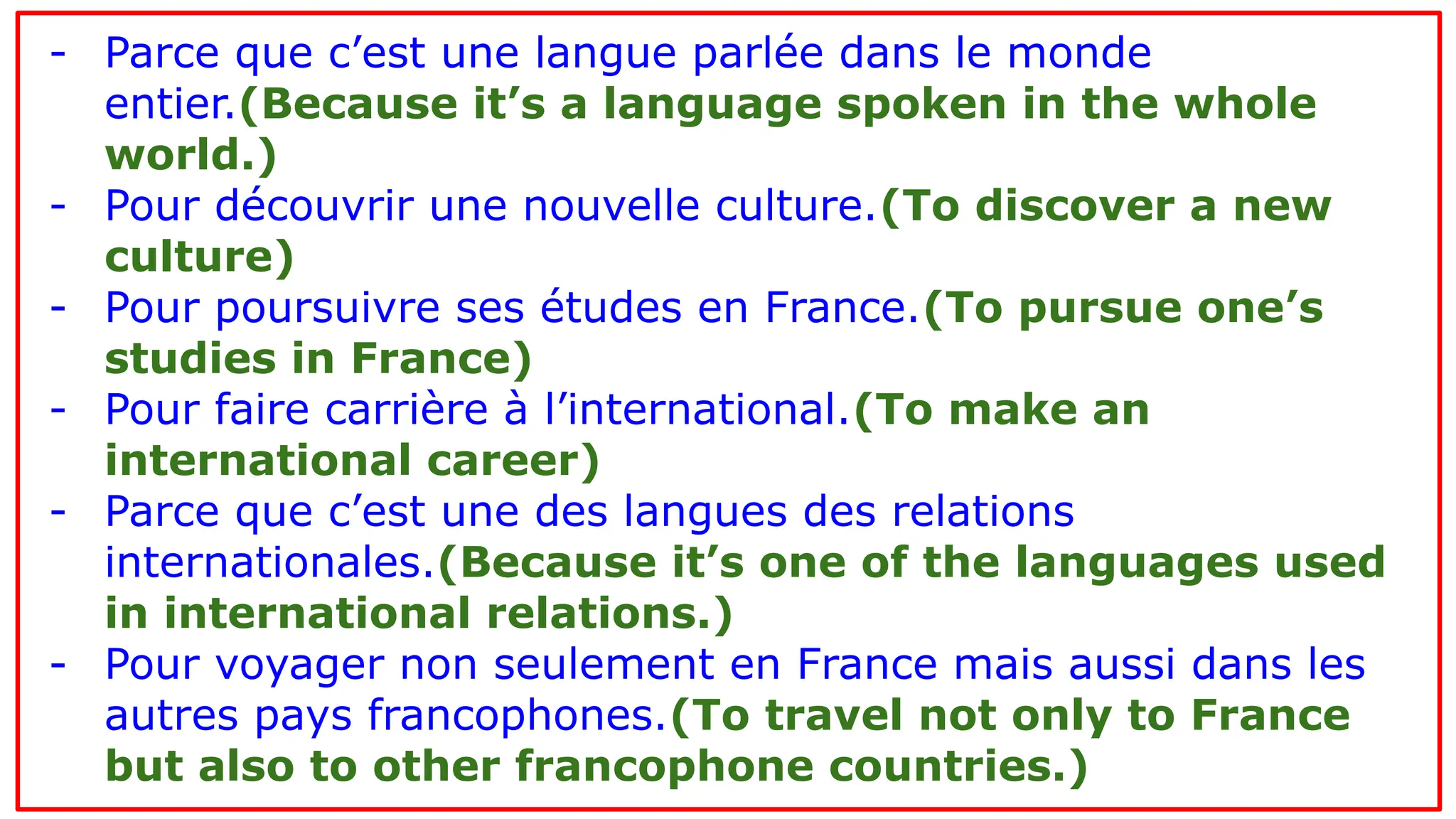 INTRODUCTION to French Language. Why learn french? | PDF