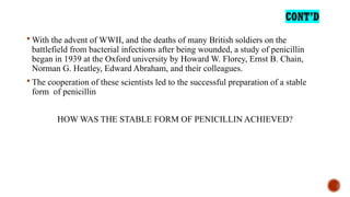 History of penicillin, Strain improvement | PPTX