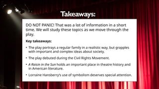 A Raisin in the Sun Introduction Lorraine Hansberry | PPTX